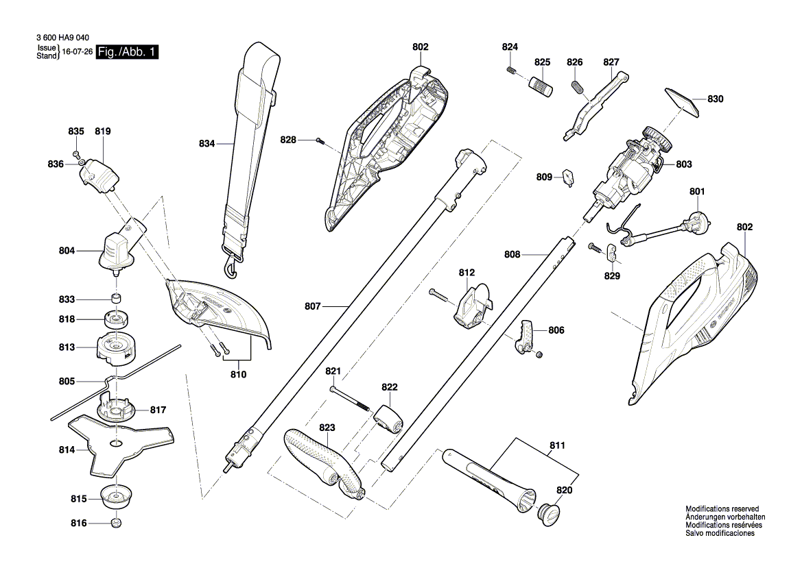 BOSCH Zusatzhandgriff | Ersatzteile für AMW 10, AFS 23-37 - F016F04271