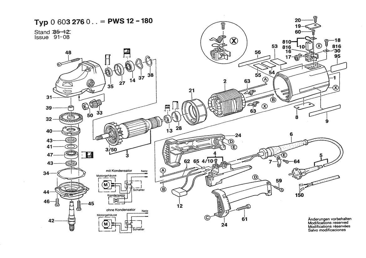 BOSCH PWS 12-180 - 0603276003