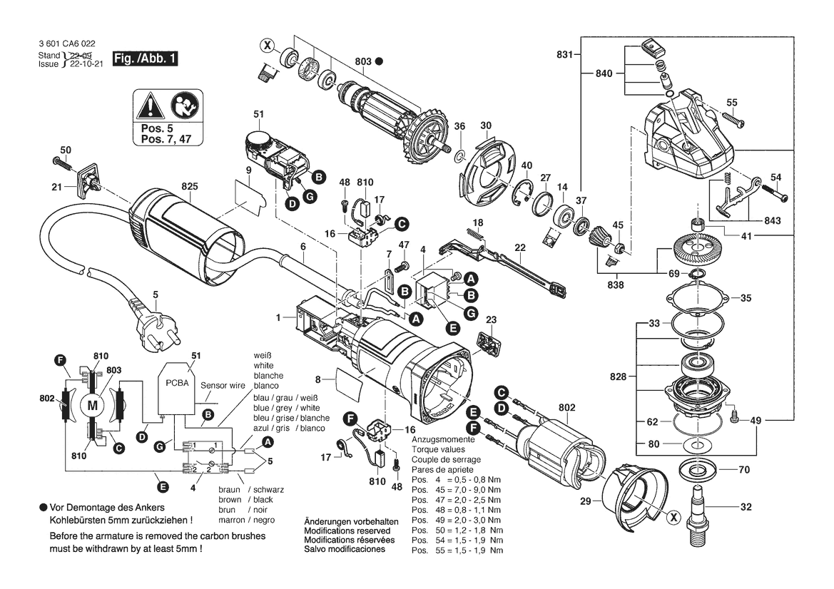 BOSCH GWS 12-125 S - 3601CA60E2