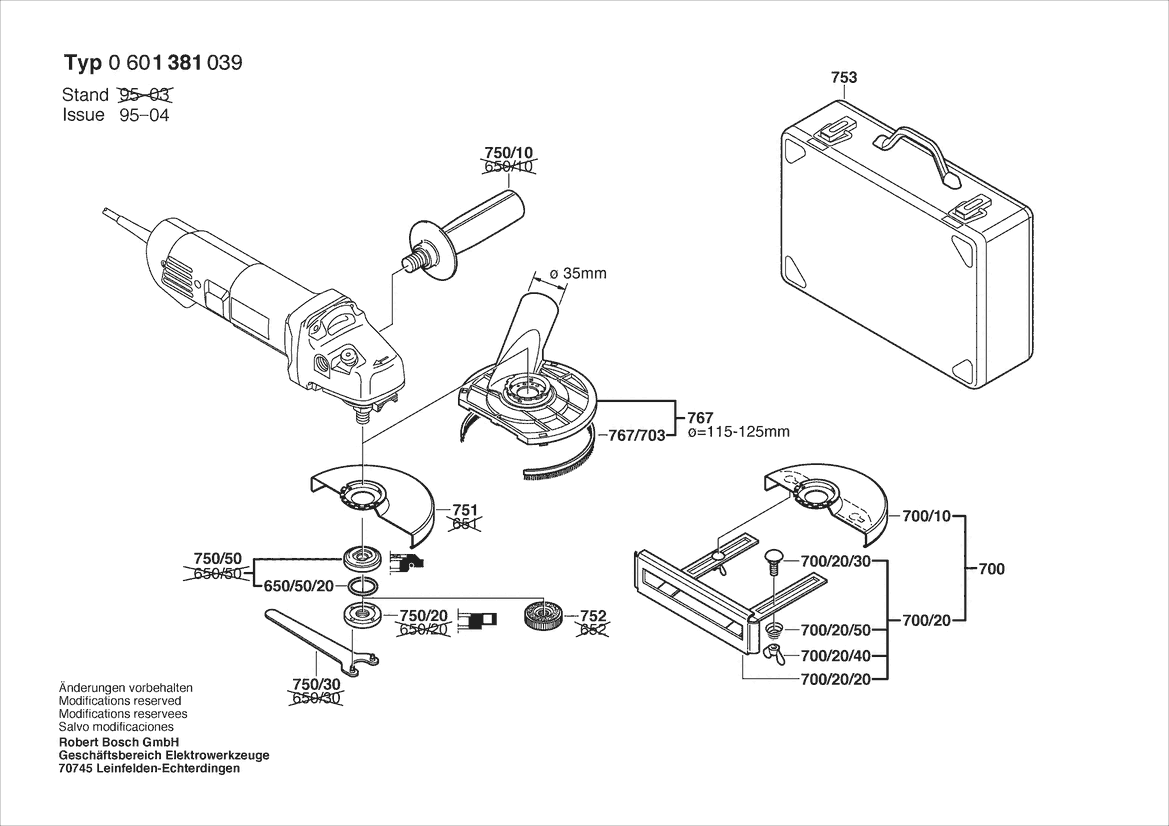 BOSCH GWS 9-125 - 0601381039