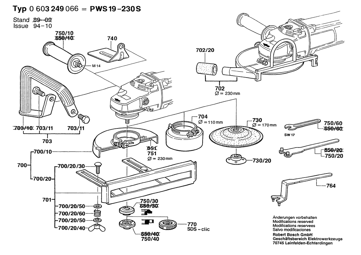 BOSCH PWS 19-230 - 0603249066