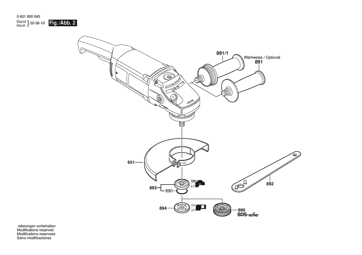 BOSCH GWS 20-230 H - 0601850043
