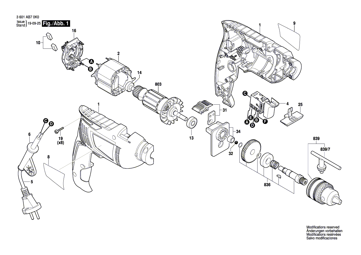 BOSCH GSB 570 - 3601AB70L0